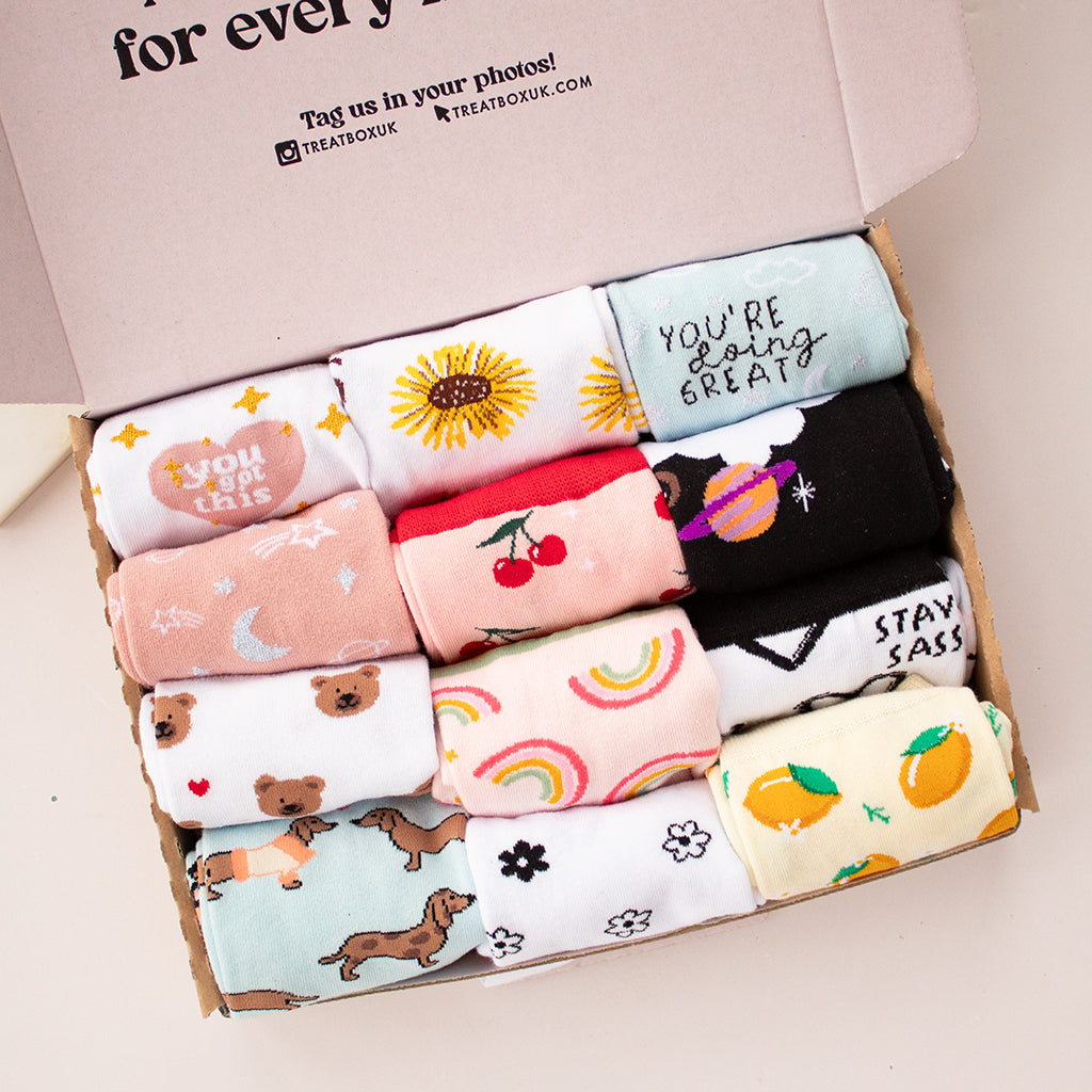 Box of 4, 8 or 12 Socks Set | Ready to go TreatBox – TreatBox