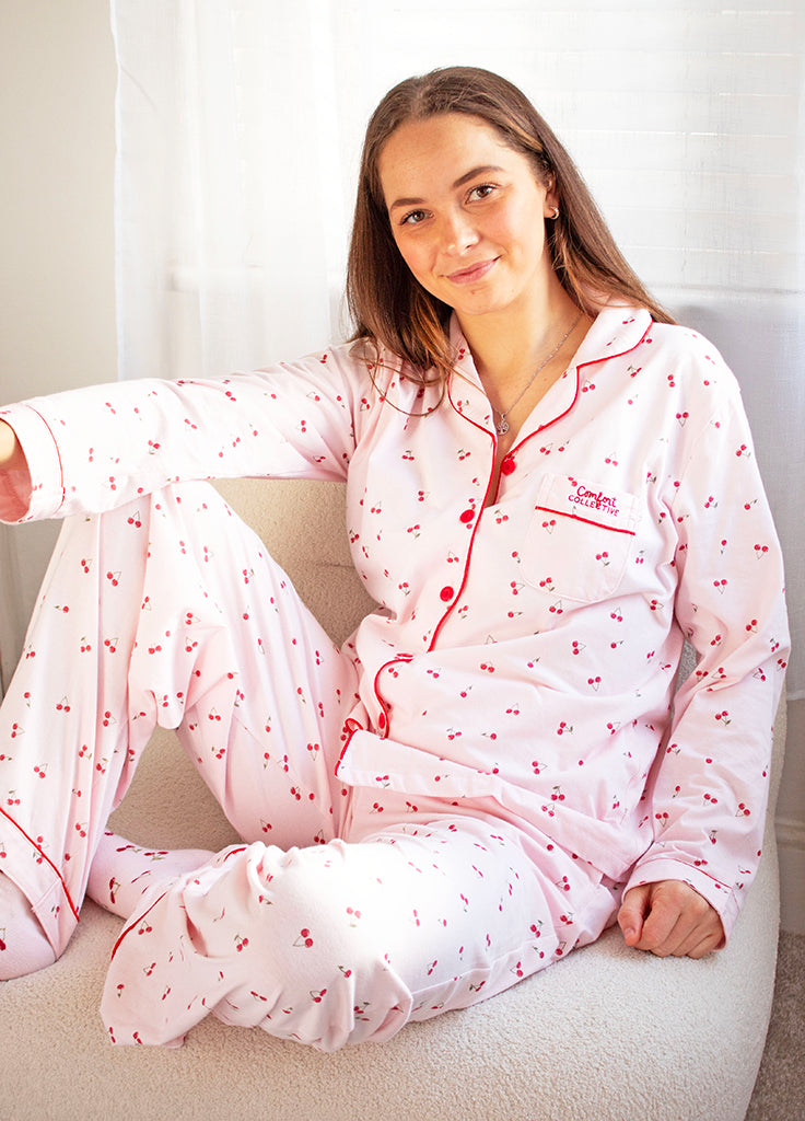 Comfort Collective Cherry Print Pyjama Set – TreatBox