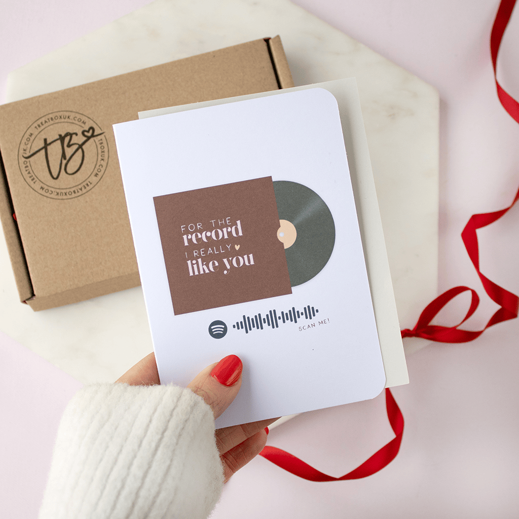 Personalised Song Code 'For The Record...' A6 Individual Card – TreatBox