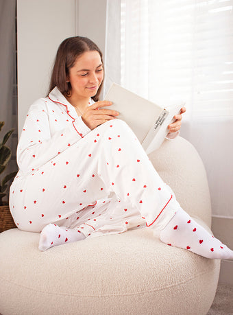 Comfort Collective Heart Print Pyjama Set – TreatBox