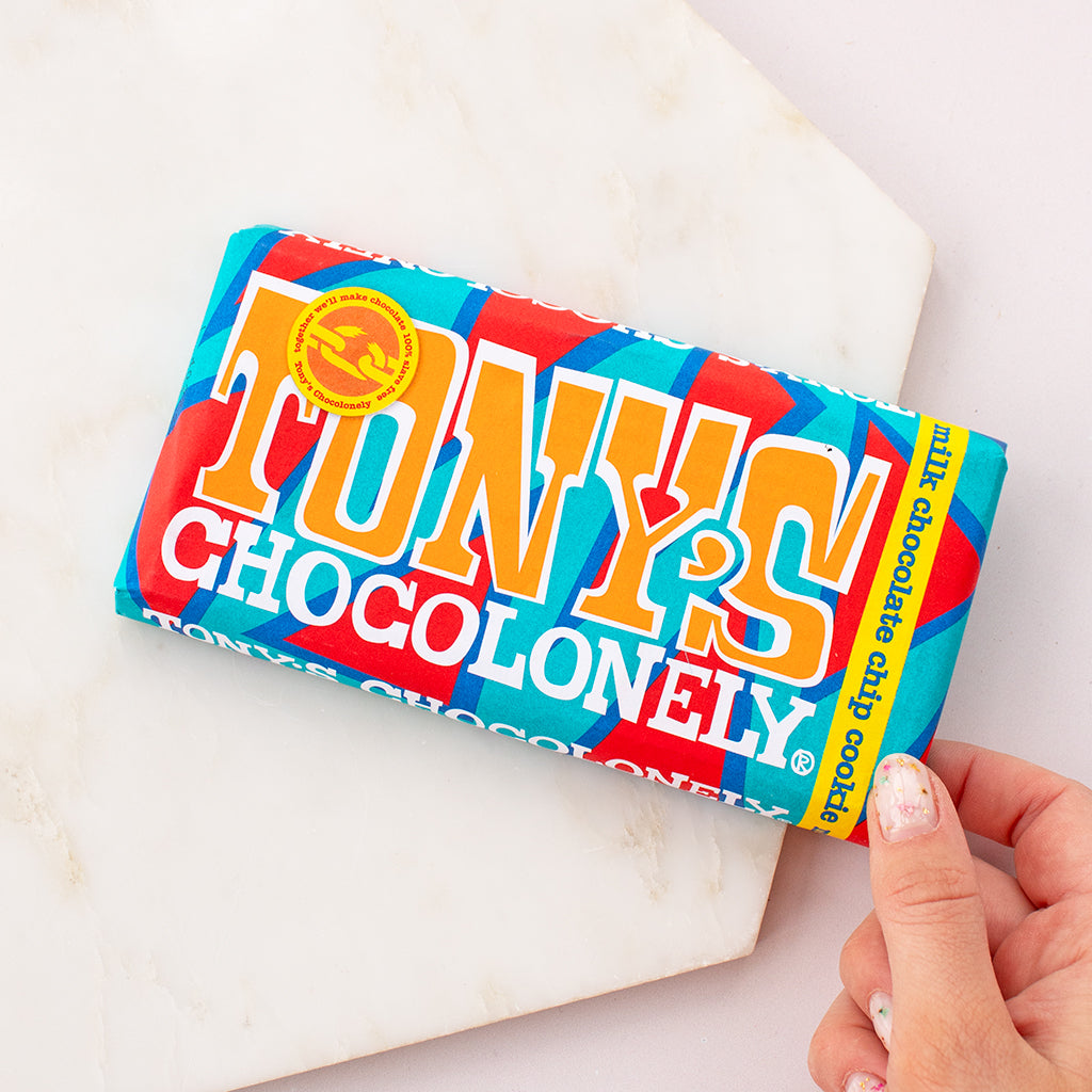 Tony's Chocolonely Milk Chocolate Chip Cookie Bar| Add On – TreatBox